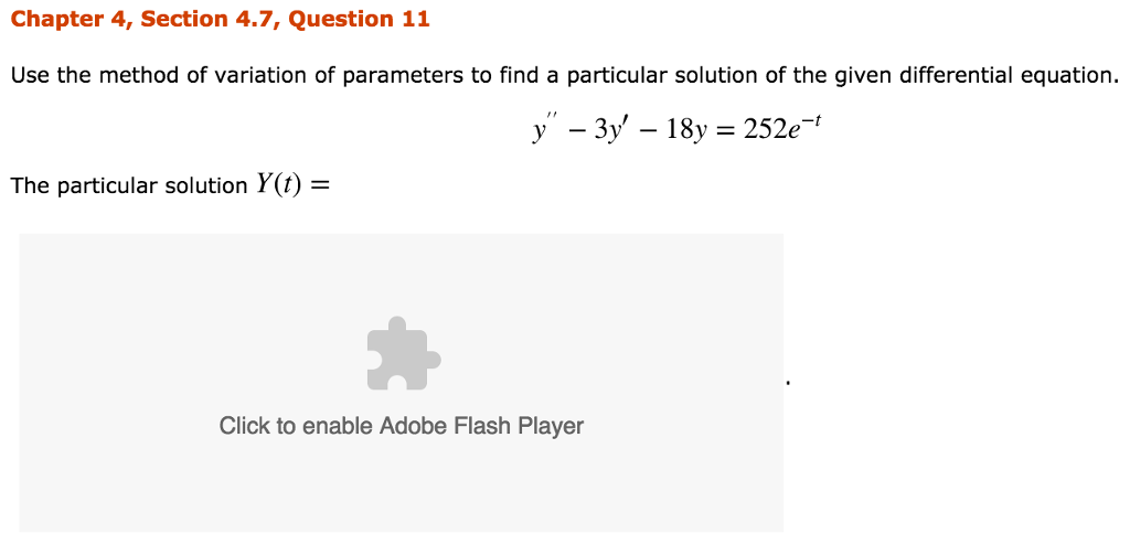 Solved Use The Method Of Variation Of Parameters To Find A 0168