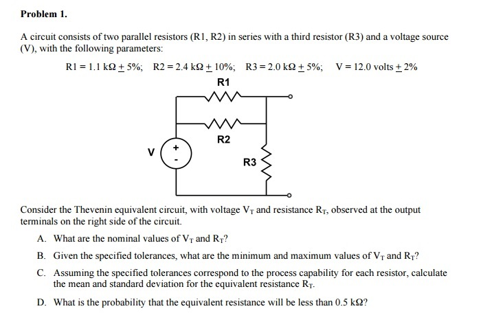 Solved A circuit consists of two parallel resistors (R1, R2) | Chegg.com