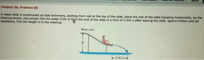 Solved A water slide is constructed so that swimmers, | Chegg.com