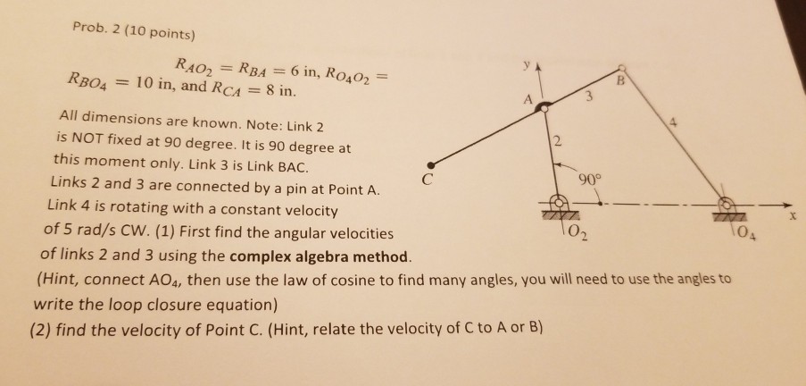 Prob. 3 (10 points) Find the angular accelerations of | Chegg.com