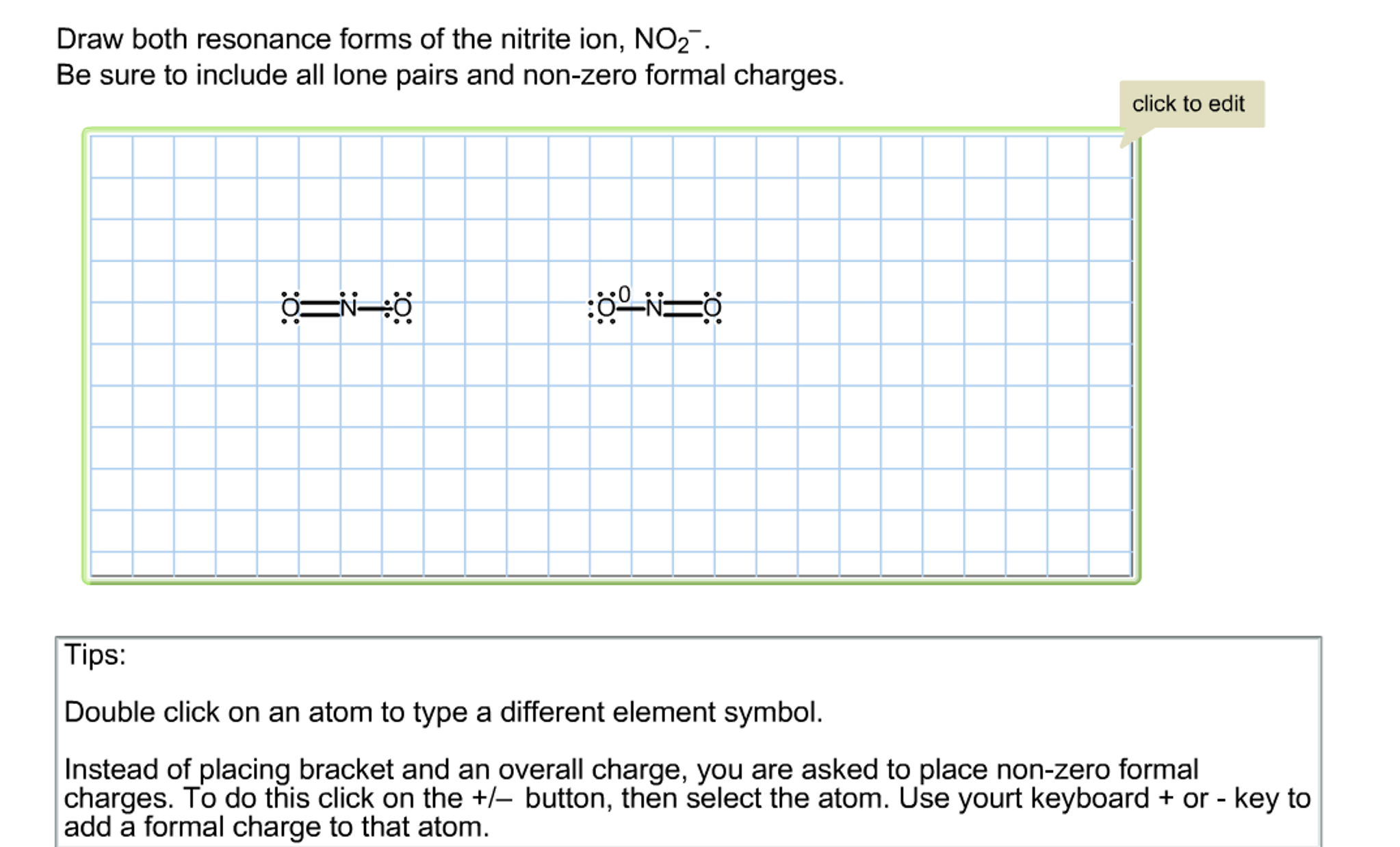 Solved: Draw Both Resonance Forms Of The Nitrite Ion, NO_2... | Chegg.com