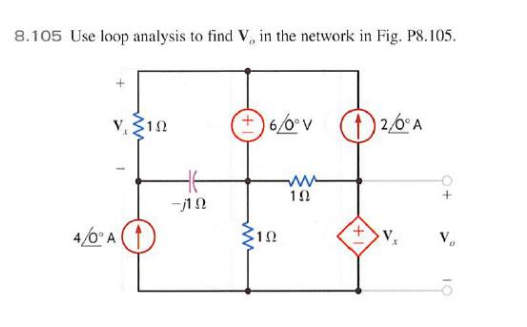 Solved Use the loop analysis to find V_0 in the network in | Chegg.com