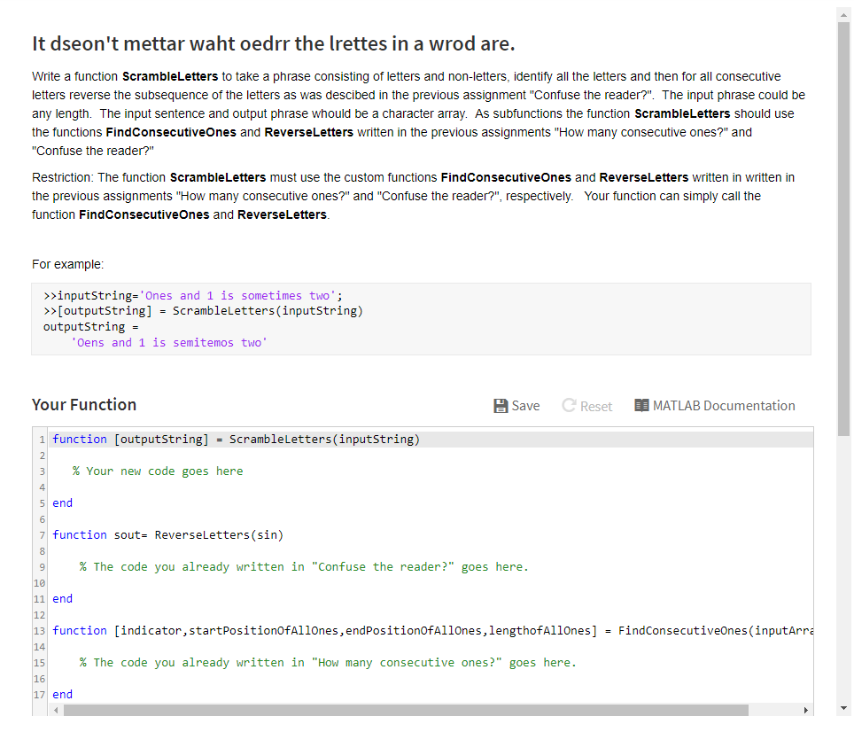 It dseon't mettar waht oedrr the lrettes in a wrod | Chegg.com