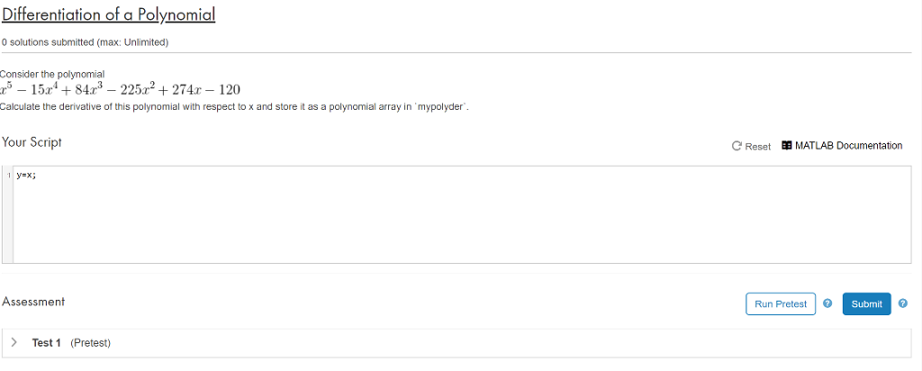 Solved Differentiation of a Polynomial 0 solutions submitted | Chegg.com