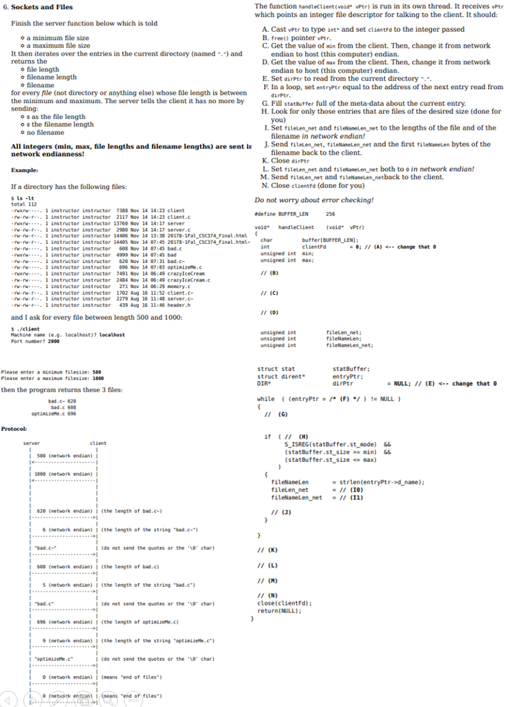 The Function Handleclientvoid Vptr Is Run In Its 1224