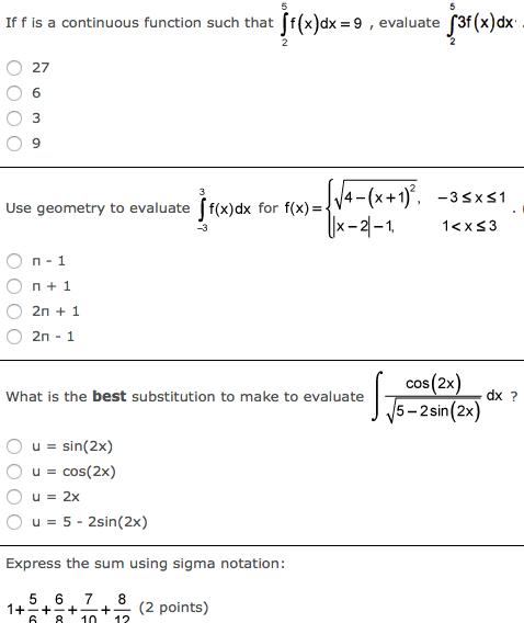 Solved If F Is A Continuous Function Such That Integral 2 5