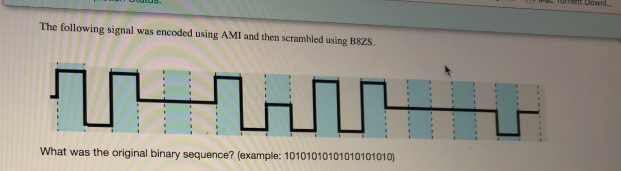 Solved QUESTION 5 The following signal is to be encoded | Chegg.com