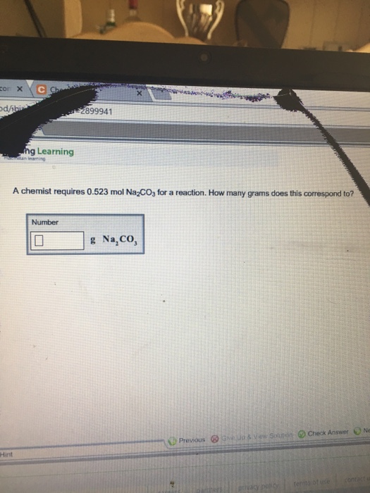 Solved a chemist requires 0.523 mol na2co3 for a reaction. | Chegg.com