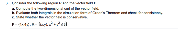 Solved 3. Consider the following region R and the vector | Chegg.com