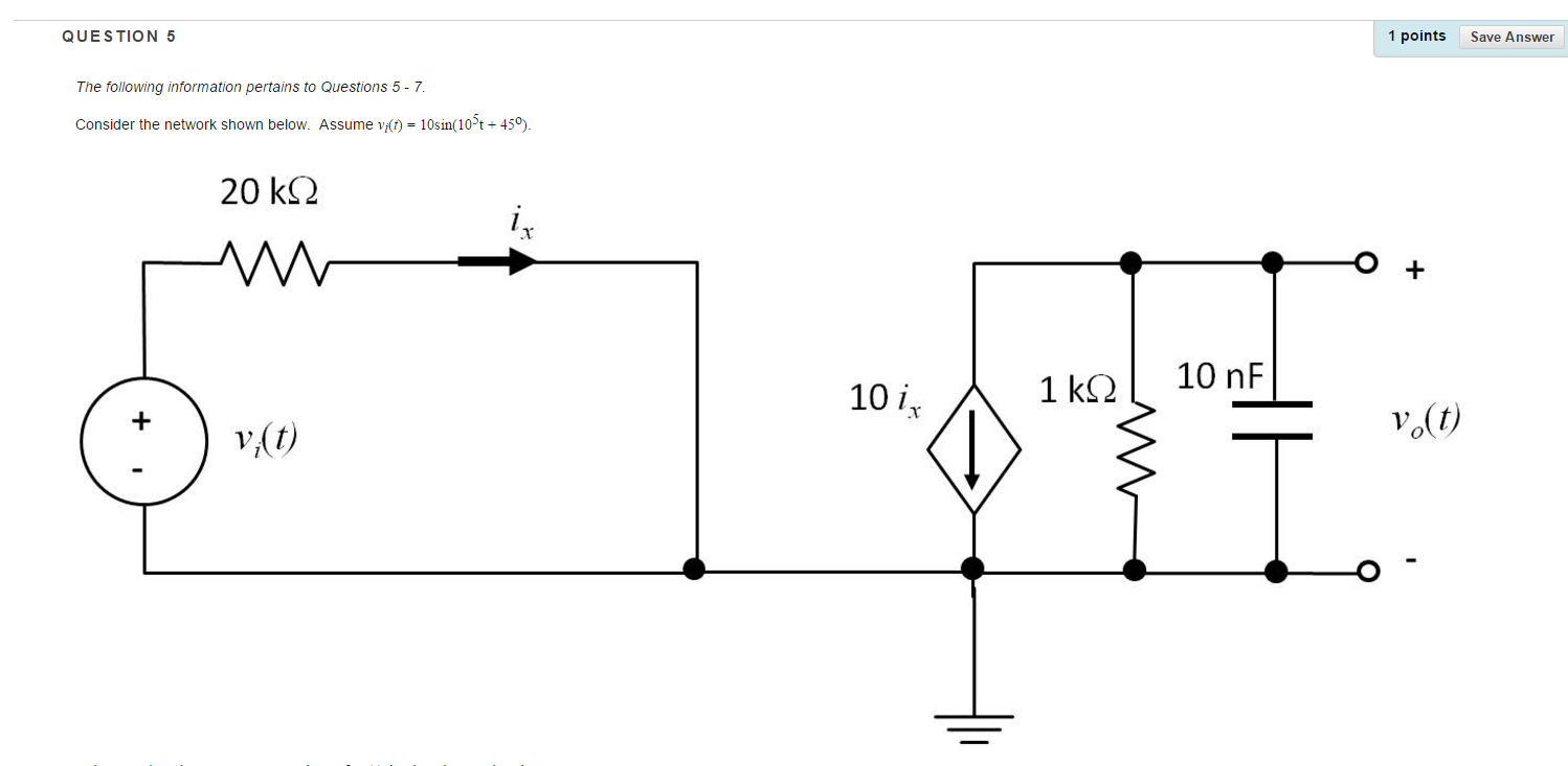 Solved What Vi the phasor representation of vi(t) in the | Chegg.com