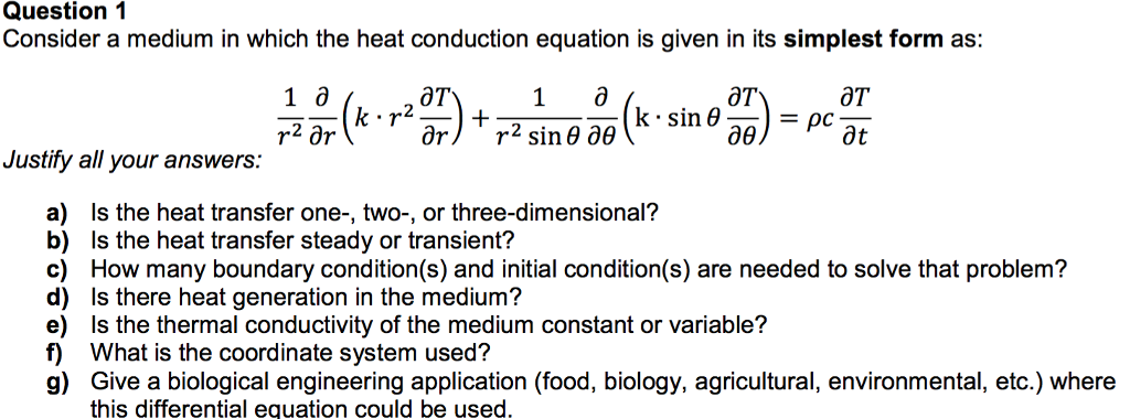 Solved Consider a medium in which the heat conduction | Chegg.com