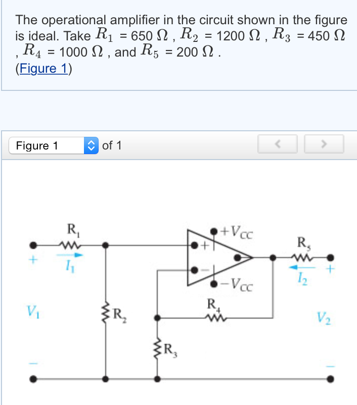 Solved The operational amplifier in the circuit shown in the | Chegg.com