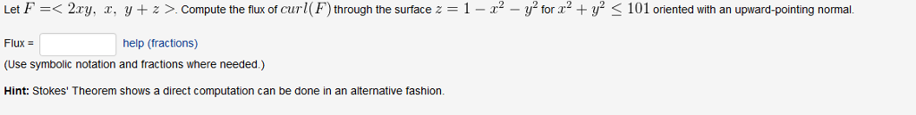 Solved Let F = Compute the flux of curl(F) | Chegg.com