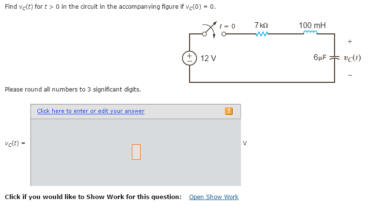 Solved Find v_C(t) for t > 0 in the circuit in the | Chegg.com