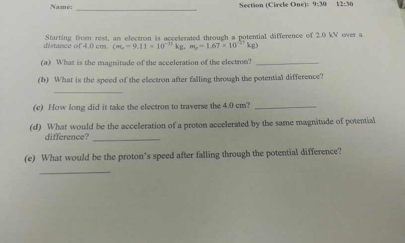 Solved starting from rest, an electron is accelerated | Chegg.com