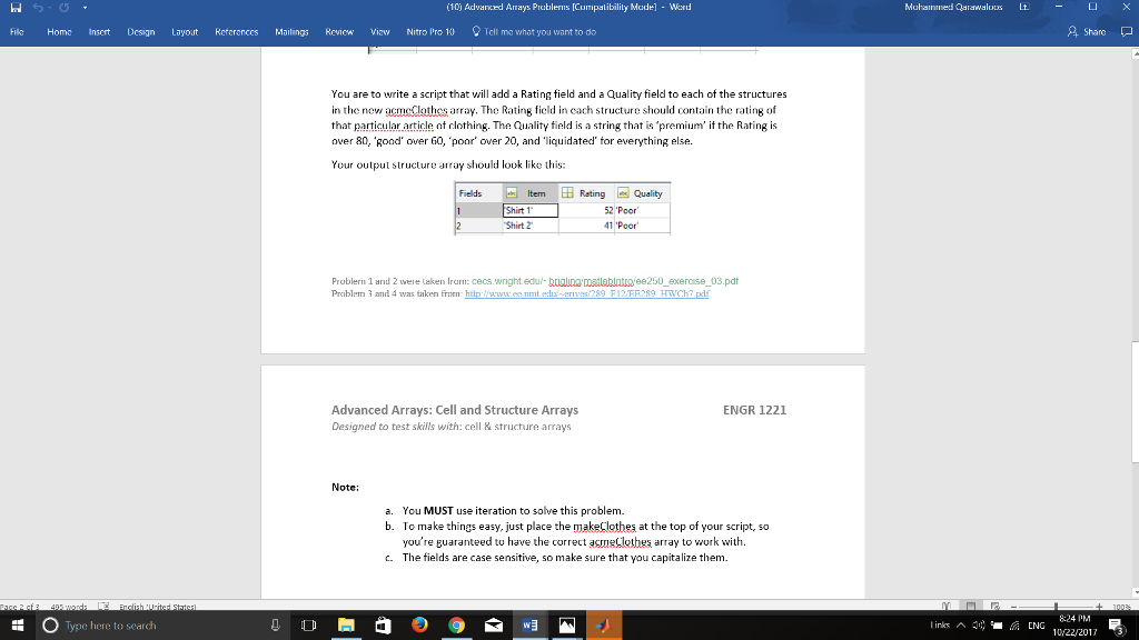 10) Advarczed Arrays Prbilers Cumpatibility Made] | Chegg.com
