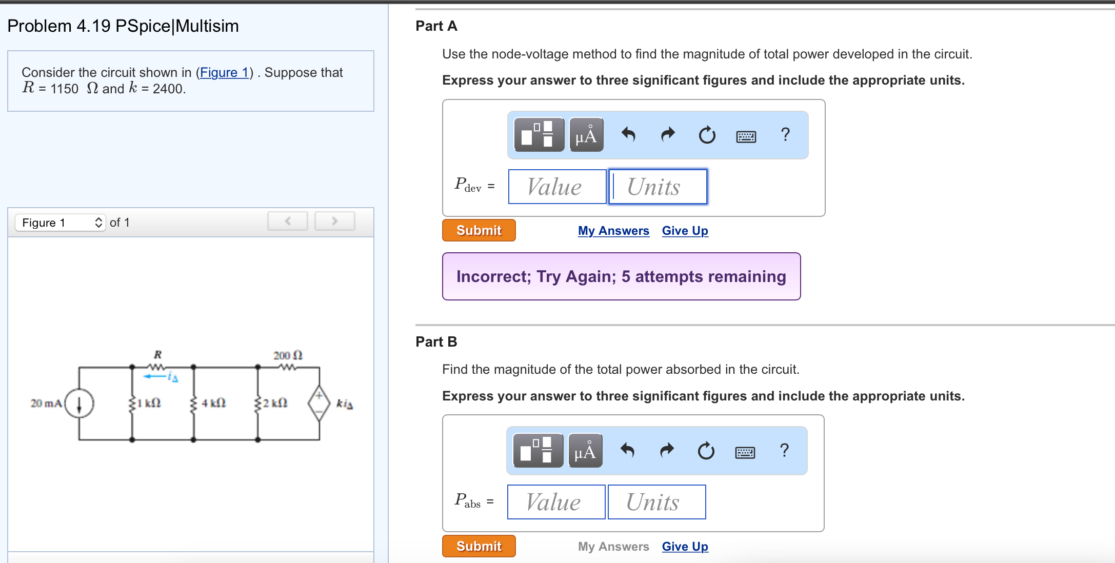 Solved Consider The Circuit Shown In Figure 1 Use The 
