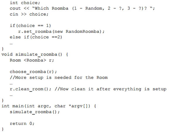 c++ programming for simulation a roomba clean | Chegg.com