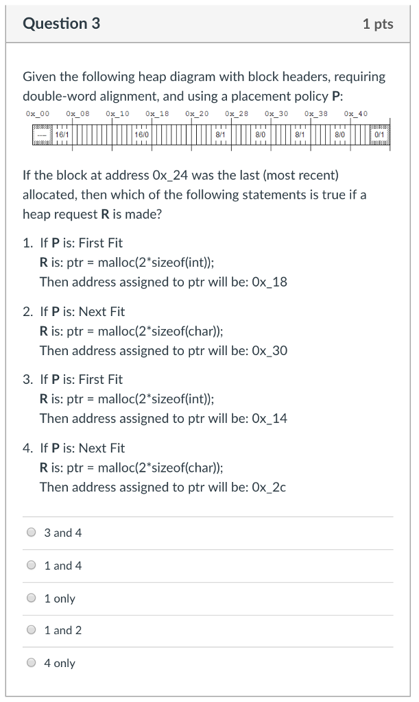 Solved Question 3 1 pts Given the following heap diagram | Chegg.com Solved Question 3 1 pts Given the following heap diagram | Chegg.com