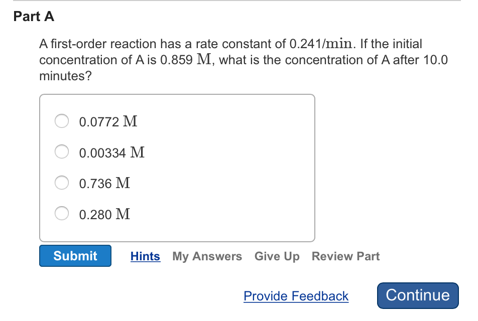 Solved A First Order Reaction Has A Rate Constant Of