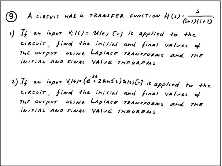 Solved A circuit has a transfer function H(s) = | Chegg.com