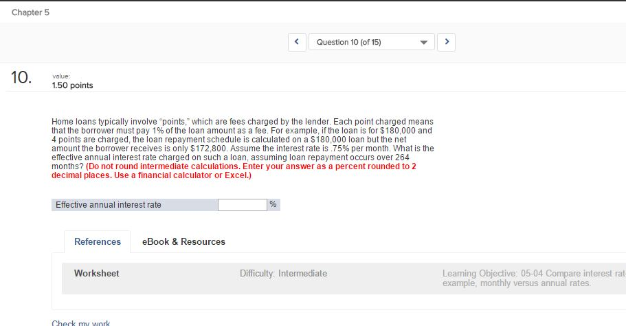 Solved Home loans typically involve points.' which are fees | Chegg.com