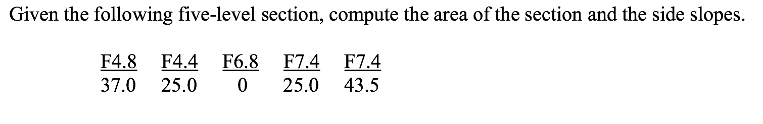 Solved Given the following five-level section, compute the | Chegg.com