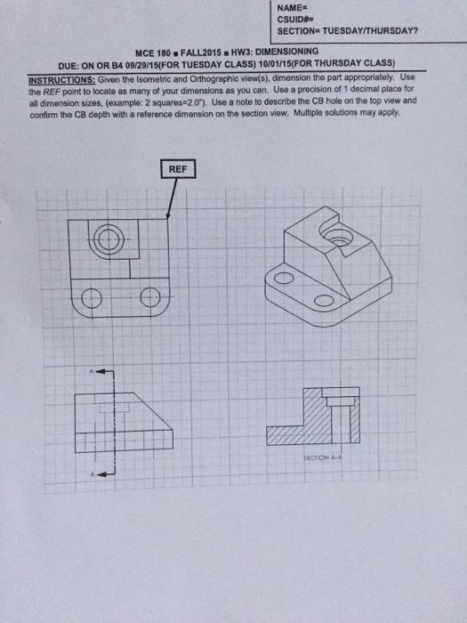 Solved Given the Isometric and Orthographic view(s), | Chegg.com