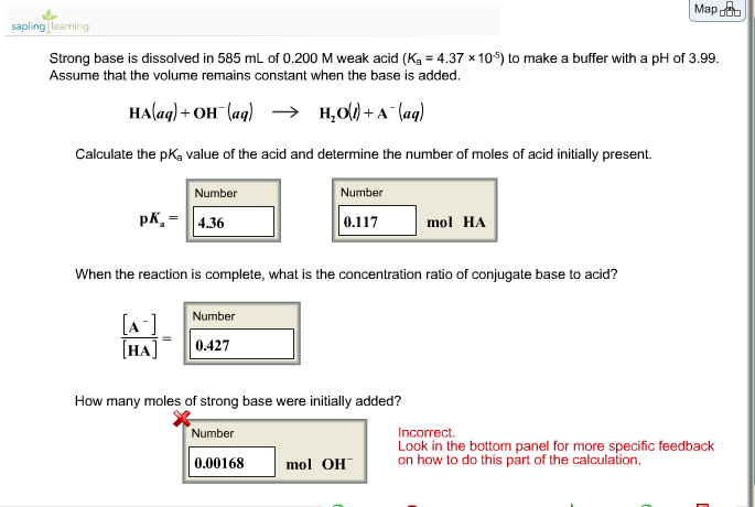 Solved How many moles of strong base were initially added? I | Chegg.com
