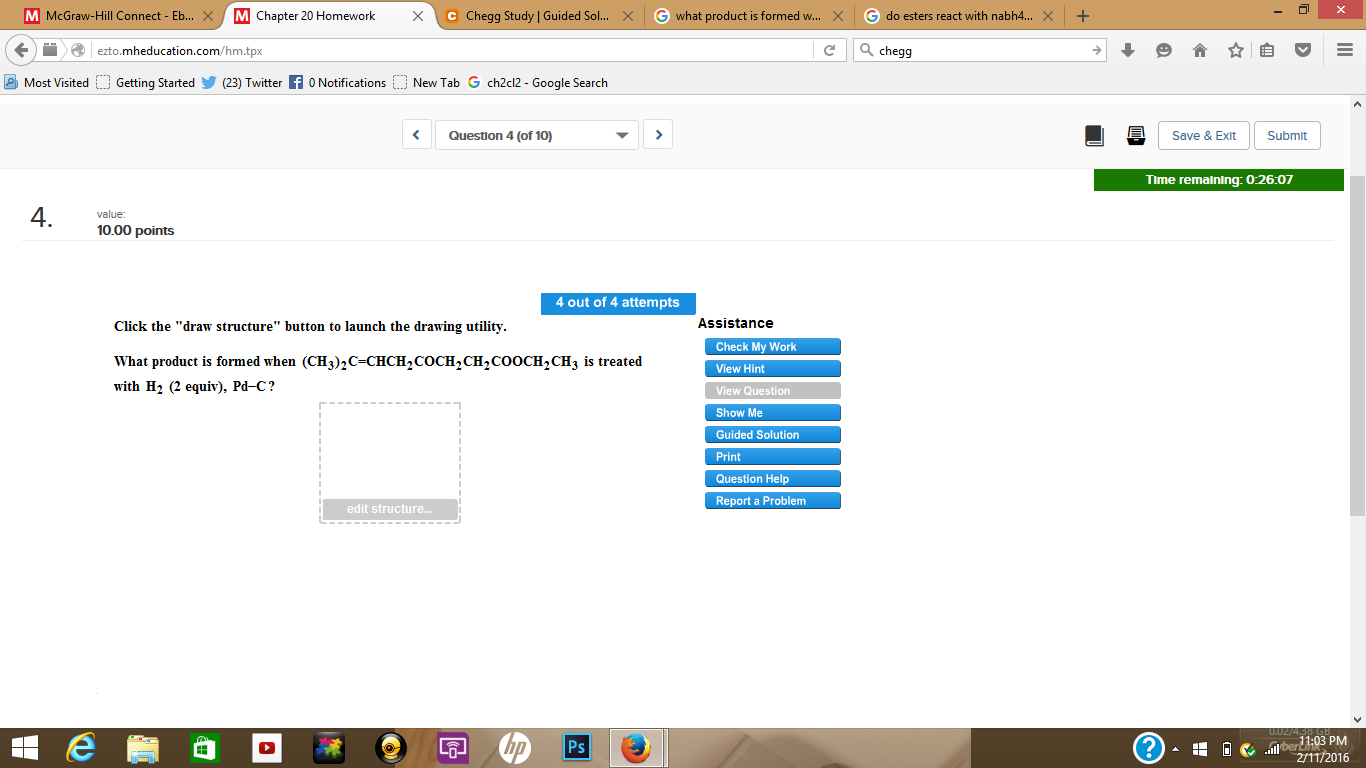 Solved Click the "draw structure" button to launch the | Chegg.com