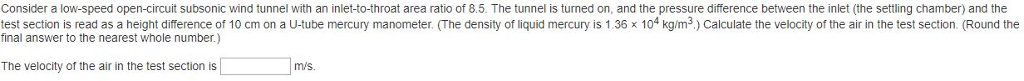 Solved Consider a low-speed open-circuit subsonic wind | Chegg.com