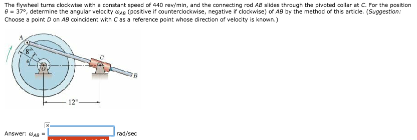 Solved The flywheel turns clockwise with a constant speed of | Chegg.com