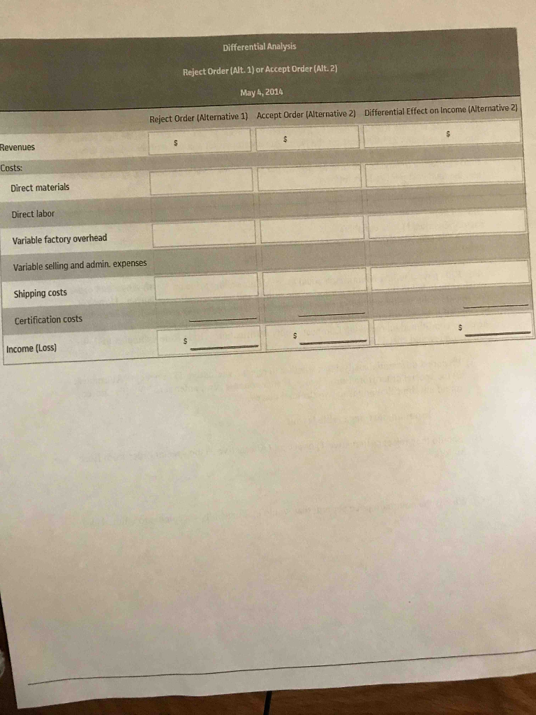 Solved Chapter 24 Problem 1- Decision on Accepting | Chegg.com