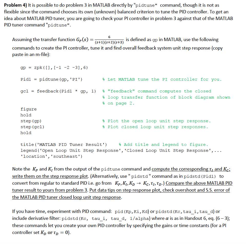 Solved Problem 4) It is possible to do problem 3 in MATLAB | Chegg.com