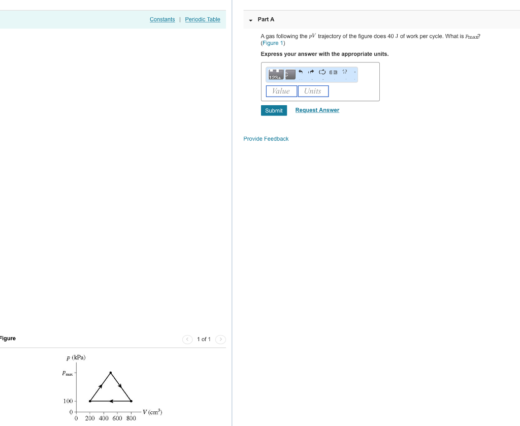 Solved Constants Periodic Table Part A A gas following the | Chegg.com