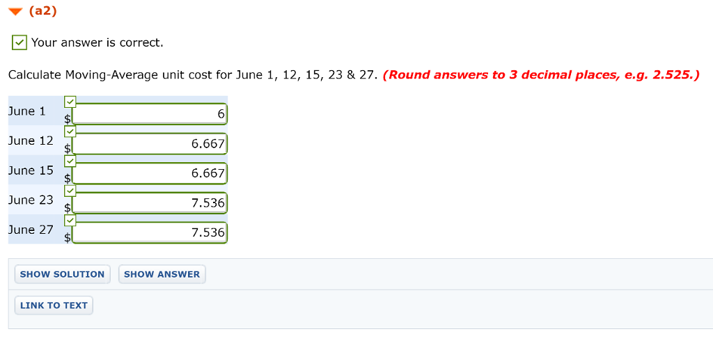 Solved Exercise 6-16 (Part Level Submission) Moath Company | Chegg.com