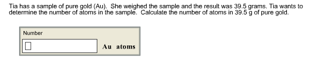 Solved Tia has a sample of pure gold (Au). She weighed the | Chegg.com