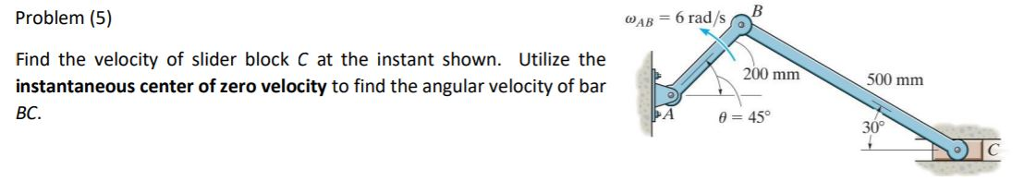 Solved Find the velocity of slider block C at the instant | Chegg.com