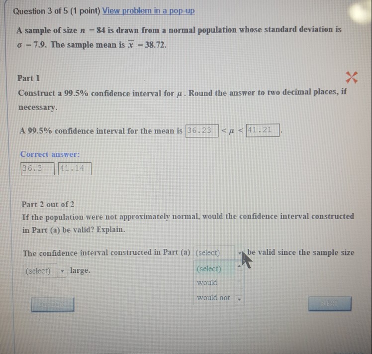Solved Question 3 of 5 (1 point) View problem in a pop-up A | Chegg.com