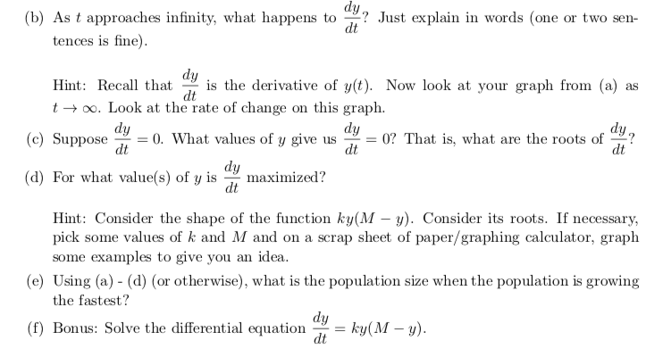 Solved 5. To model population growth, we often use the | Chegg.com