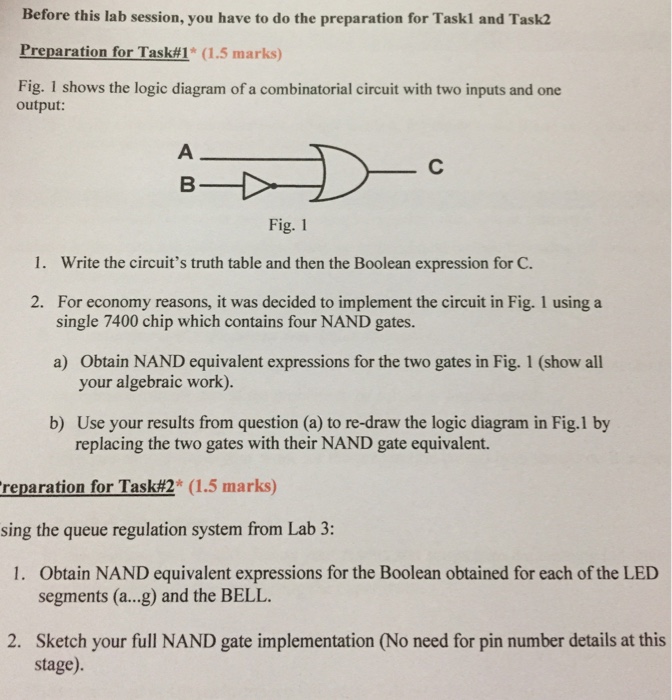 Solved Fig 1 Shows the logic diagram of a combinatorial | Chegg.com