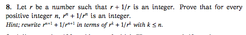 Solved Let r be a number such taht r+1/r is an integer. | Chegg.com