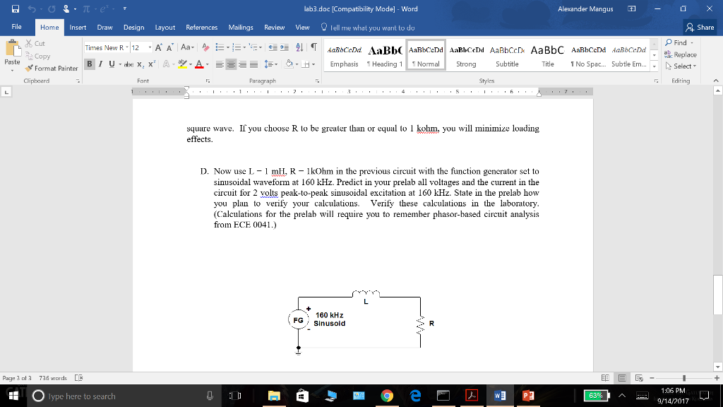 Solved lab3.doc [Compatibility Mode] - Word Alexander Mangus | Chegg.com