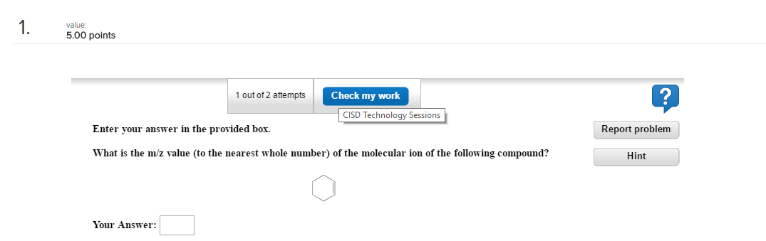 Solved What is the m/z value (to the nearest whole number) | Chegg.com