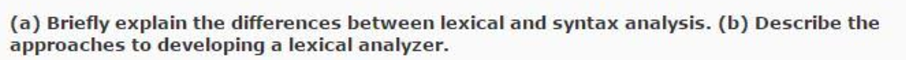Solved Briefly explain the differences between lexical and | Chegg.com