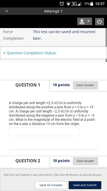 Solved A charge per unit length +2.3 nC/m is uniformly | Chegg.com