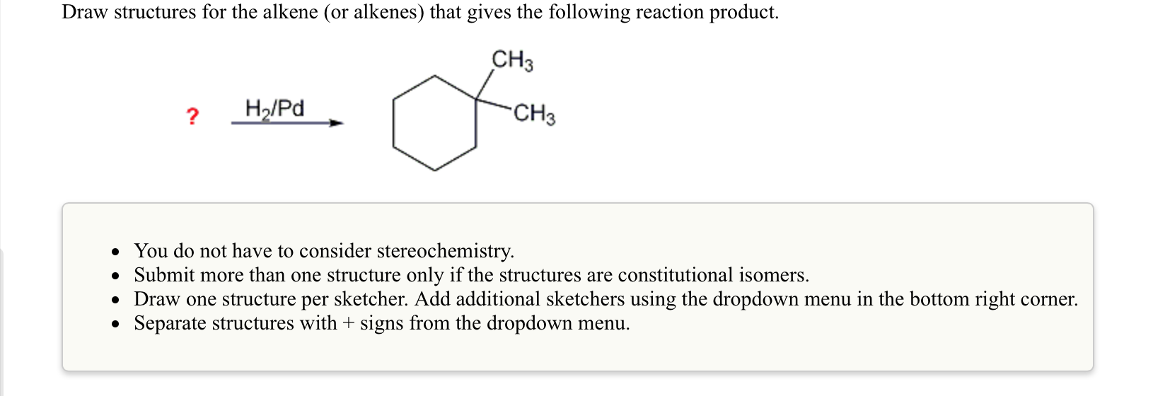 Solved Draw Structures For The Alkene Or Alkenes That