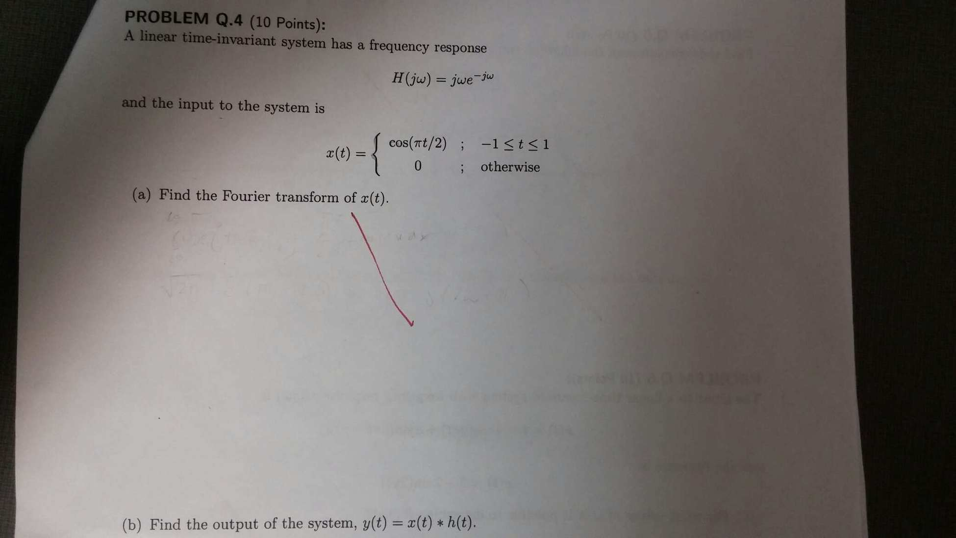 Solved A Linear Time Invariant System Has A Fequency