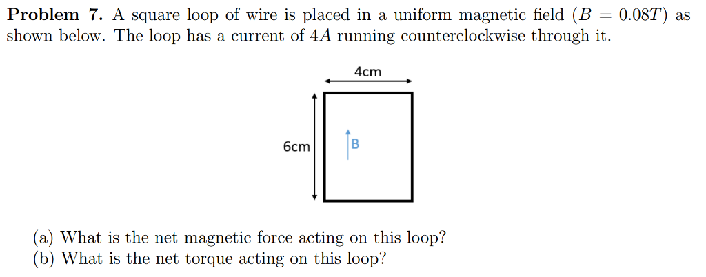 Solved A square loop of wire is placed in a uniform magnetic | Chegg.com