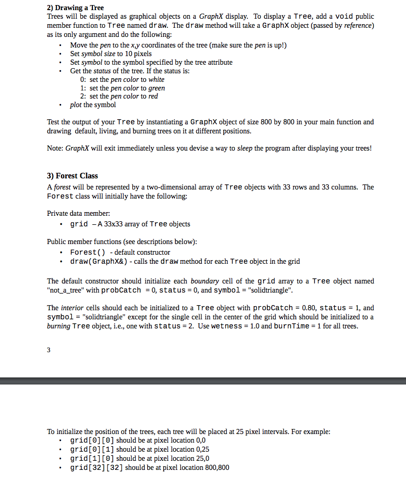 2) Drawing a Tree Trees will be displayed as | Chegg.com